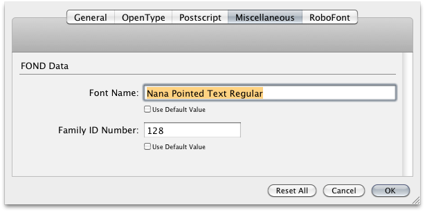 Miscellaneous • RoboFont